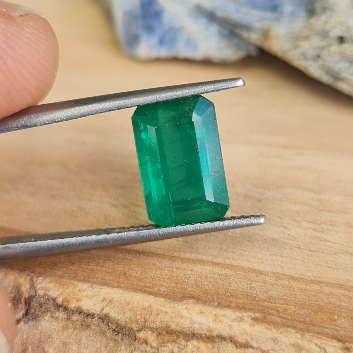 3.23ct Emerald Cut Zambian Emerald: Lawson Gems - Rough and Cut Gemstones