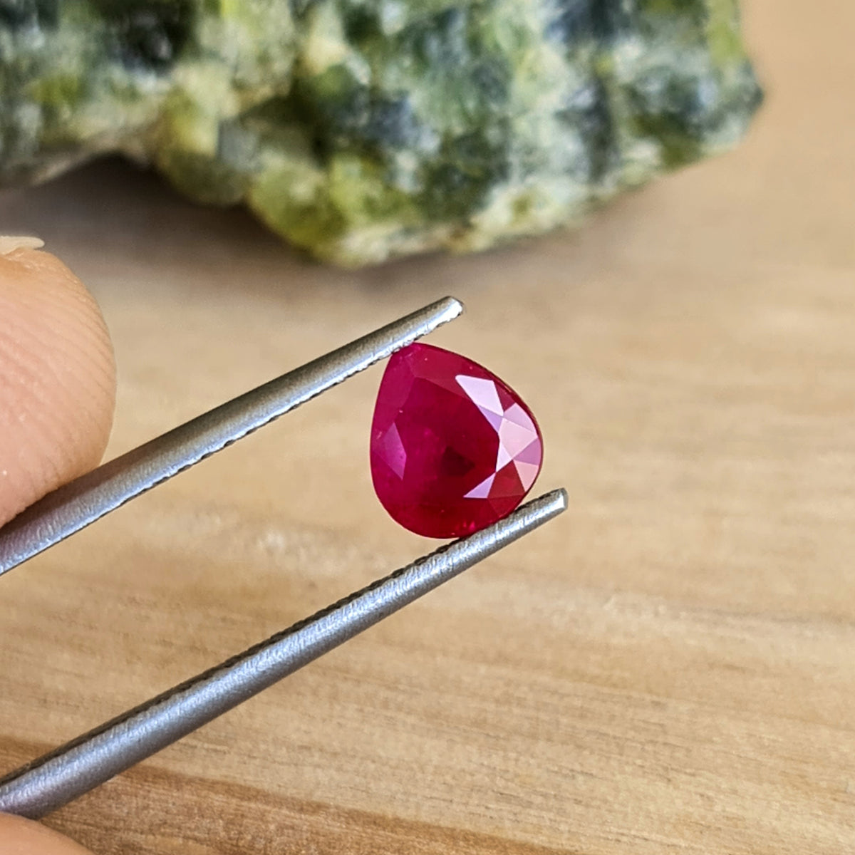 1.16ct Pear Cut Ruby : Lawson Gems - Rough and Cut Gemstones