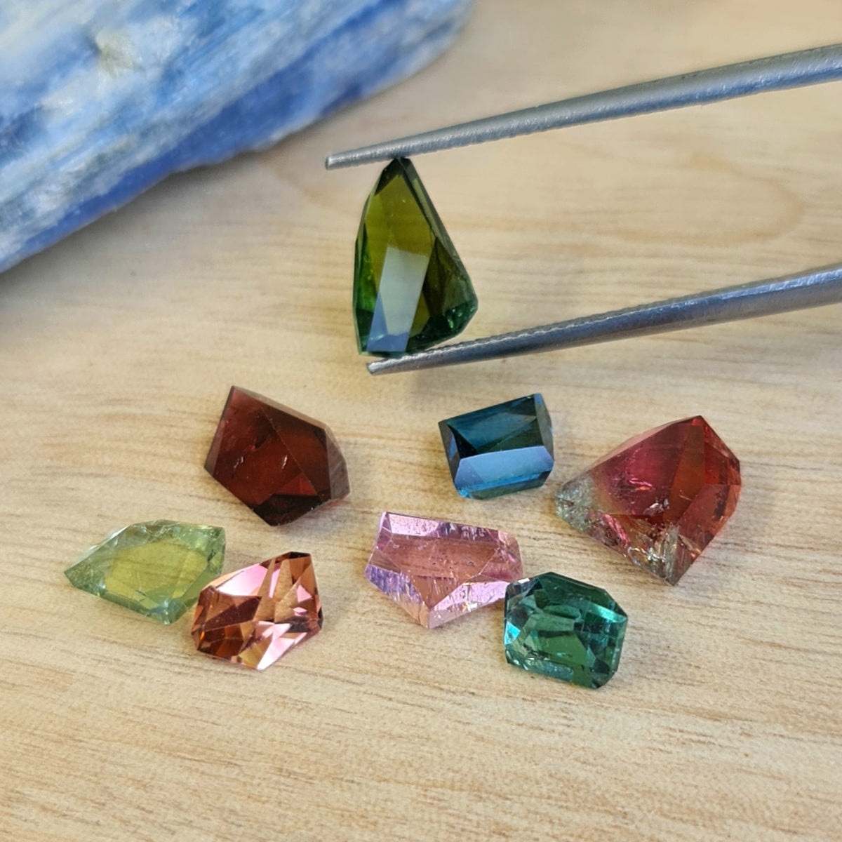 9.44ct Mix Colour Geo Cut Tourmaline Parcel : Lawson Gems - Gemstones