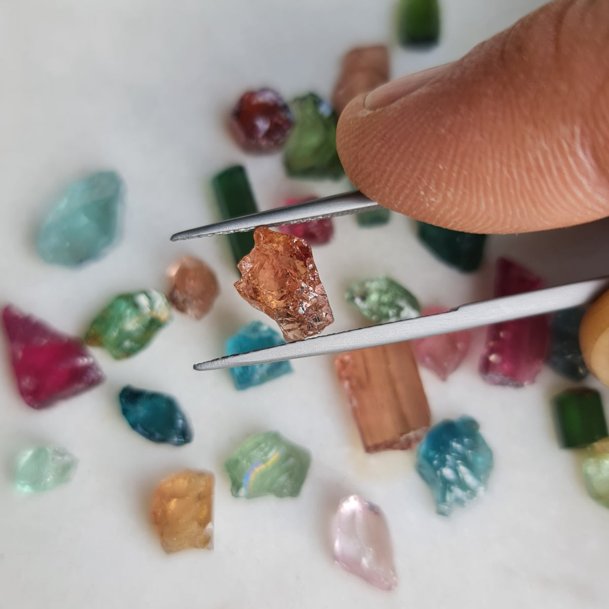 11ct+ Assorted Tourmaline Rough Parcels : Lawson Gems - Gemstones