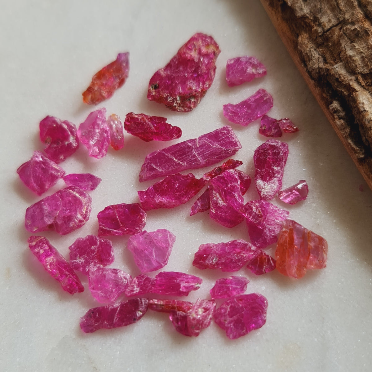 100ct Capstone Ruby Rough Parcels . Lawson Gems . Gemstone Rough
