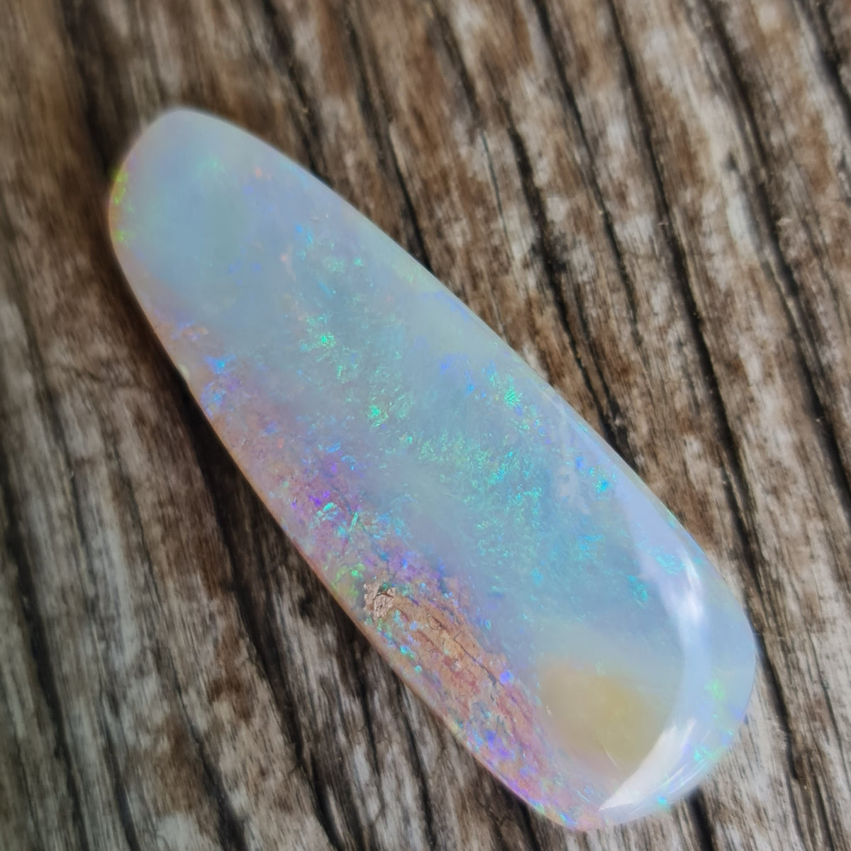 37.1ct Pipe Opal Free-Form Cabochon Cut : Lawson Gems - Rough and Cut ...