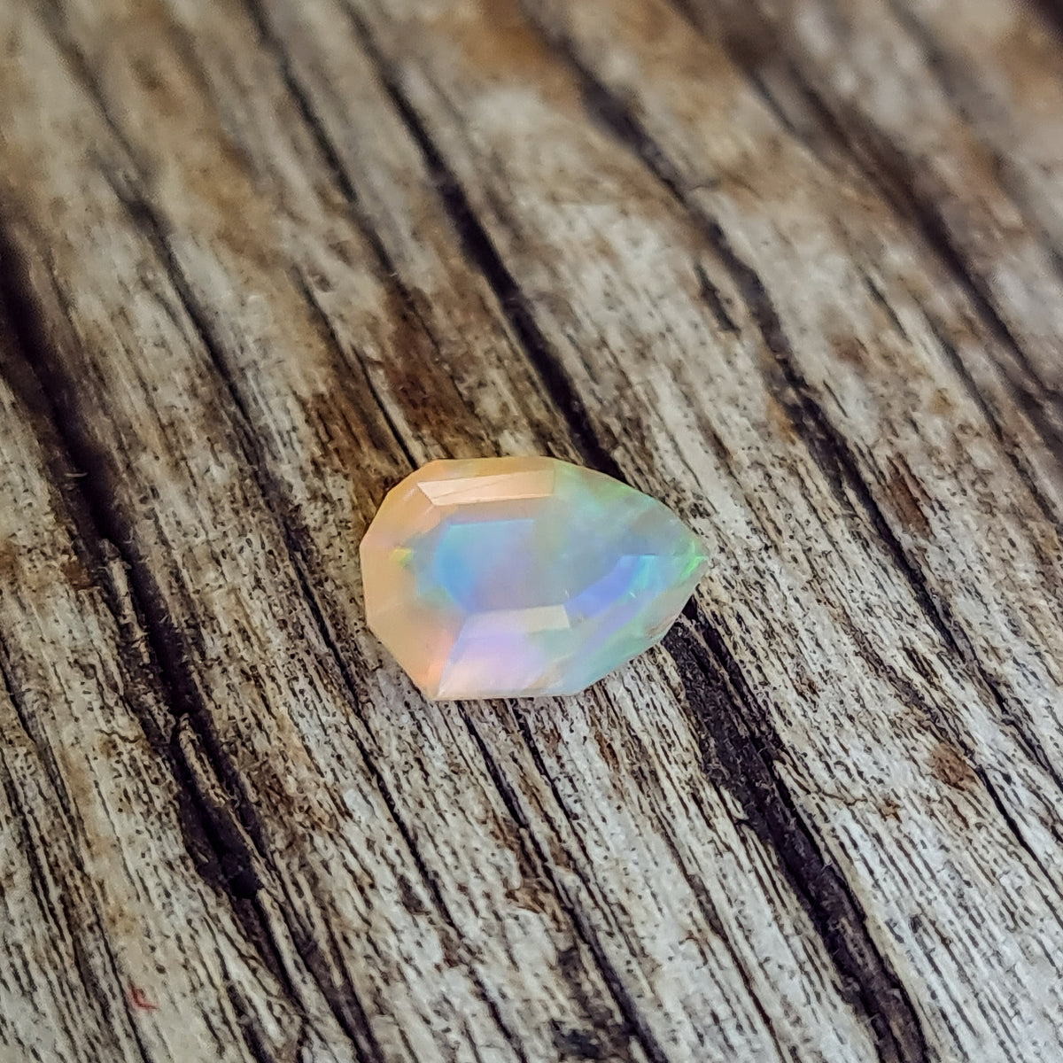 1.07ct Shield Cut Faceted Australian Opal : Lawson Gems - Rough and Cut ...