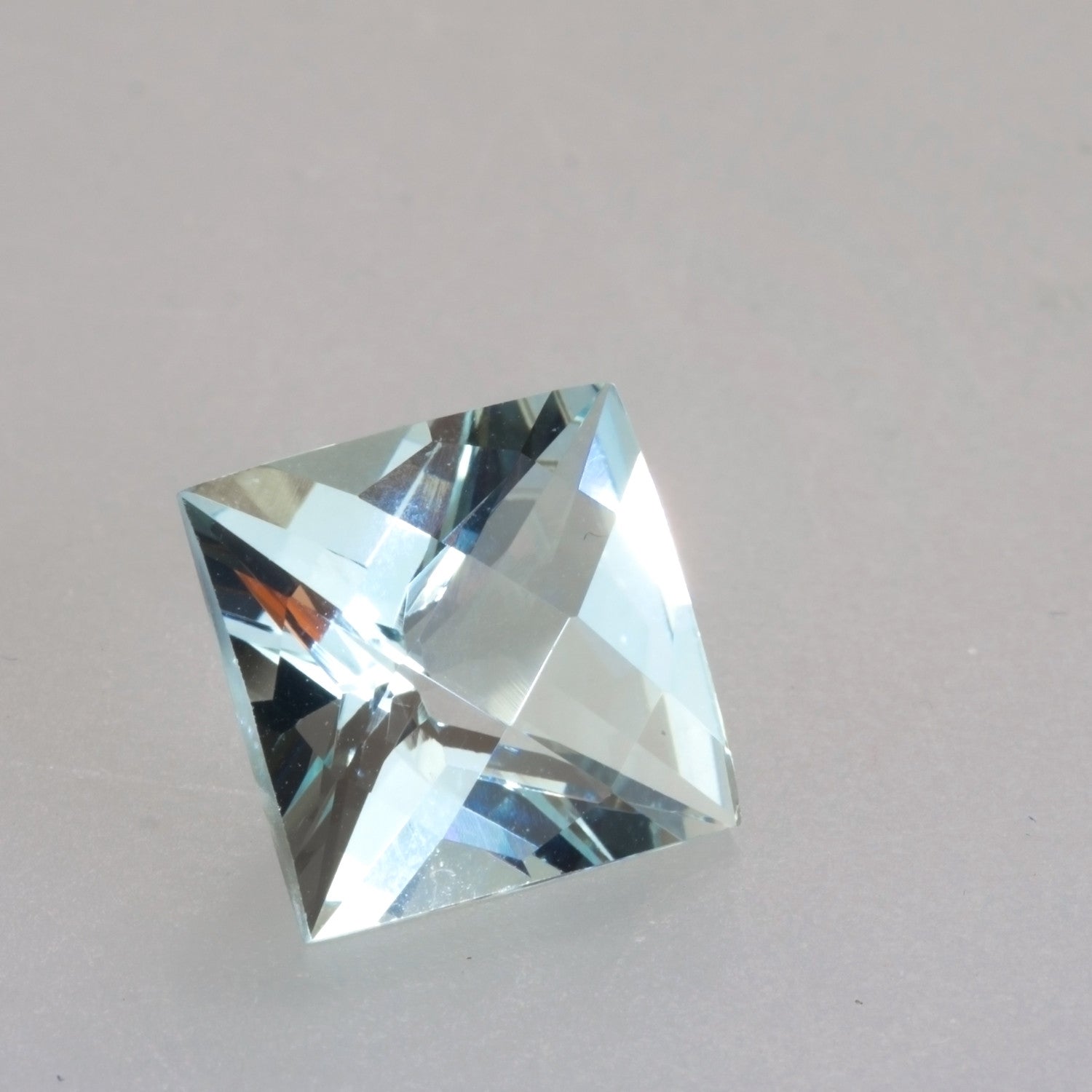 7.05ct Square Checkeboard Cut Aquamarine: Lawson Gems - Rough and Cut ...